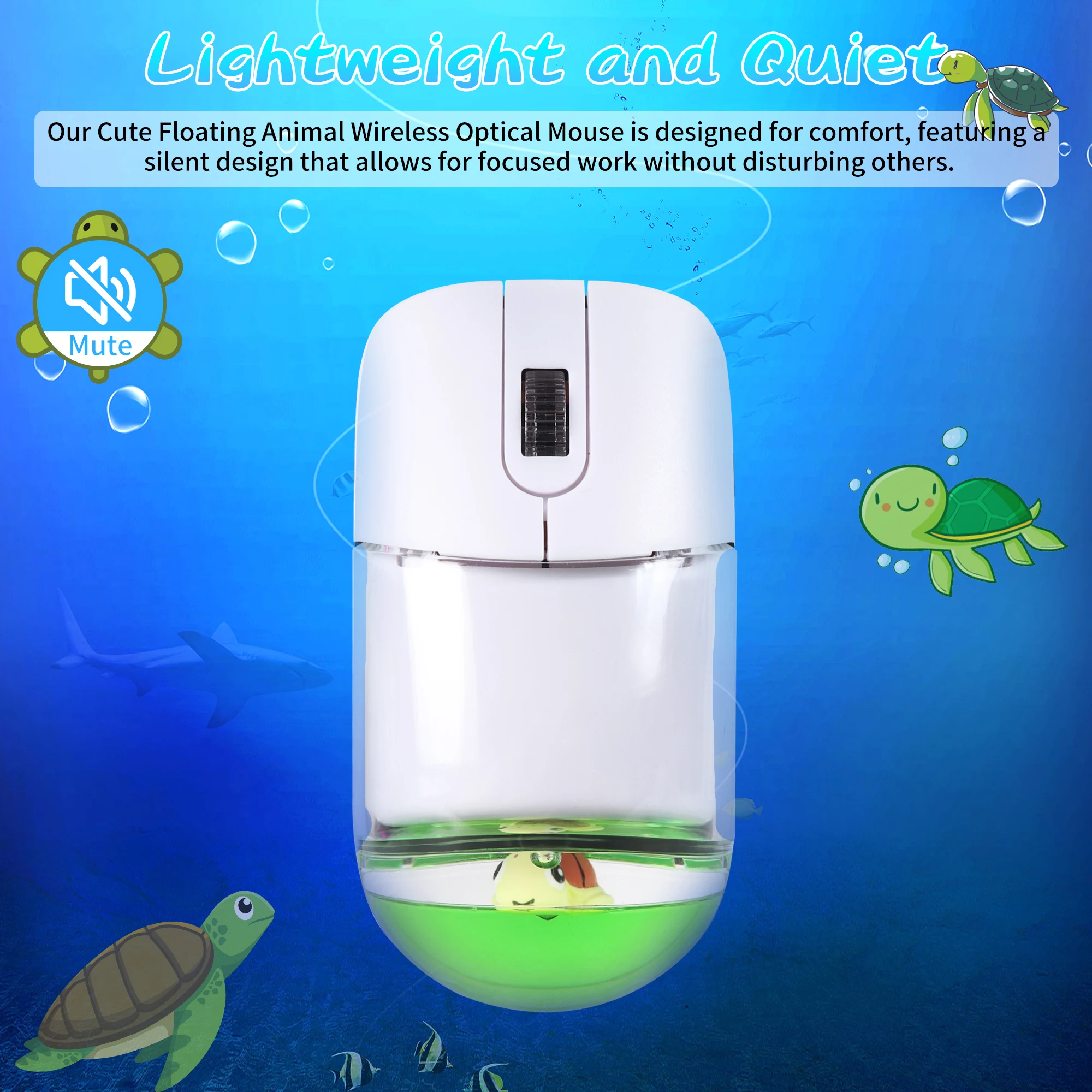 Wireless 2.4G Floating Animal Mouse Cute Doll Creative Design Mute ...