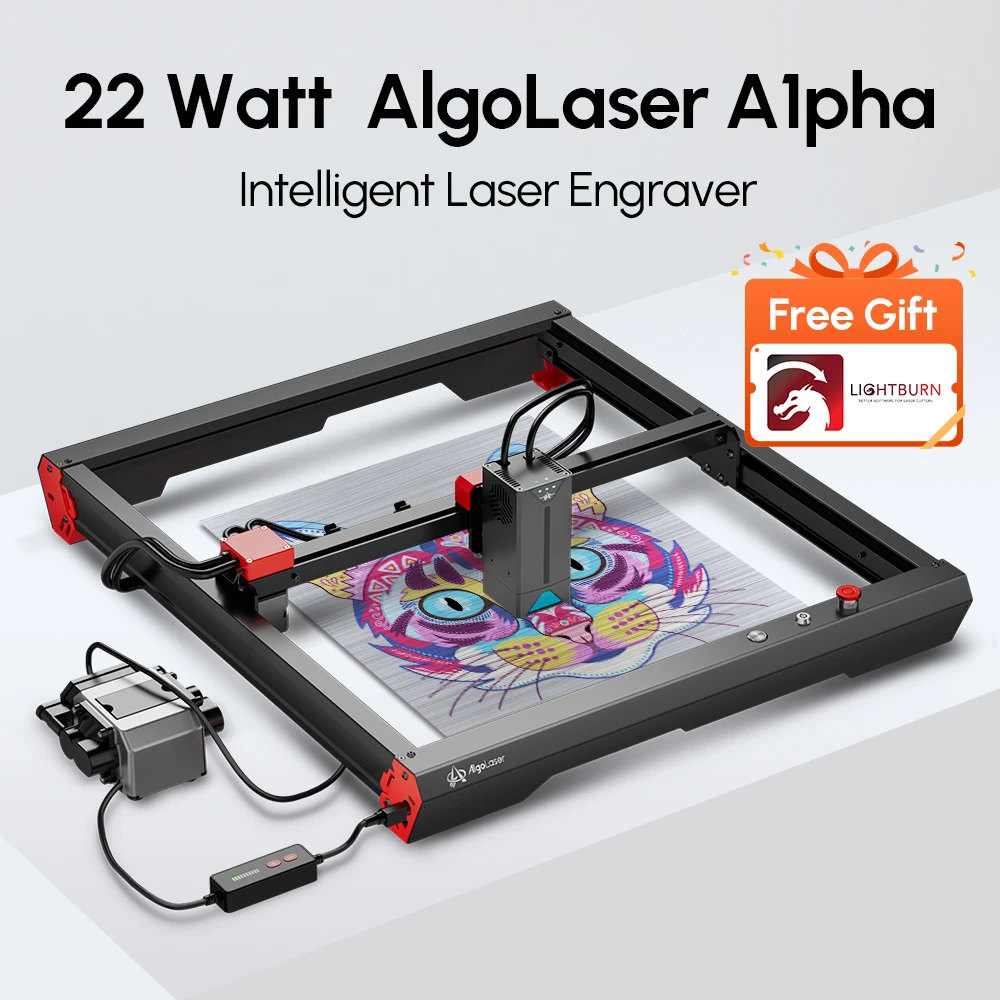 AlgoLaser Alpha 22W Laser Cutter Monster With Air Assist Pump 400mm/s Metal Engraver Woodworking ...