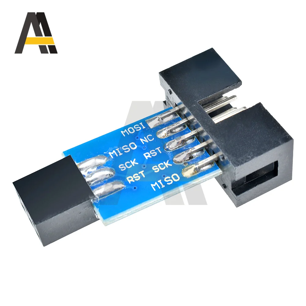 1pcs-10-Pin-to-6-Pin-Adapter-Board-for-AVRISP-MKII-USBASP-STK500.jpg