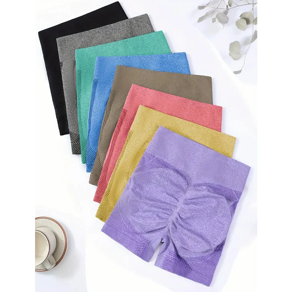 Pantalones-cortos-de-Yoga-para-mujer-Shorts-deportivos-sin-costuras-de ...