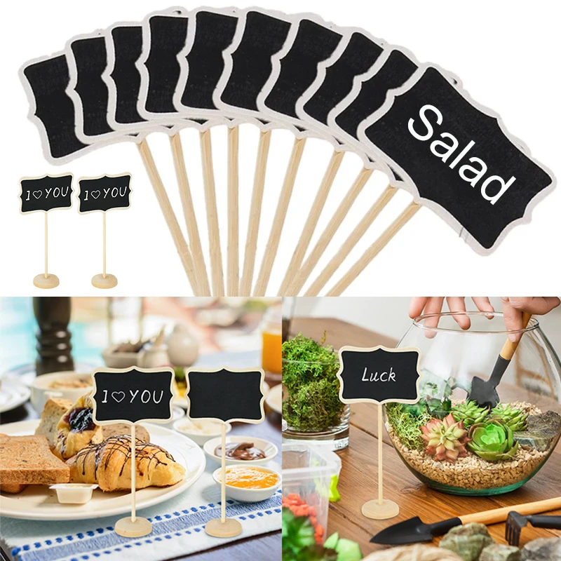5Pcs Mini Chalkboards Message Board Buffet Food Label Wedding Decor ...