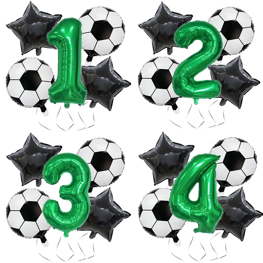 5pcs-18inch-Football-Aluminum-Foil-Balloons-Set-32inch-Green-Number ...