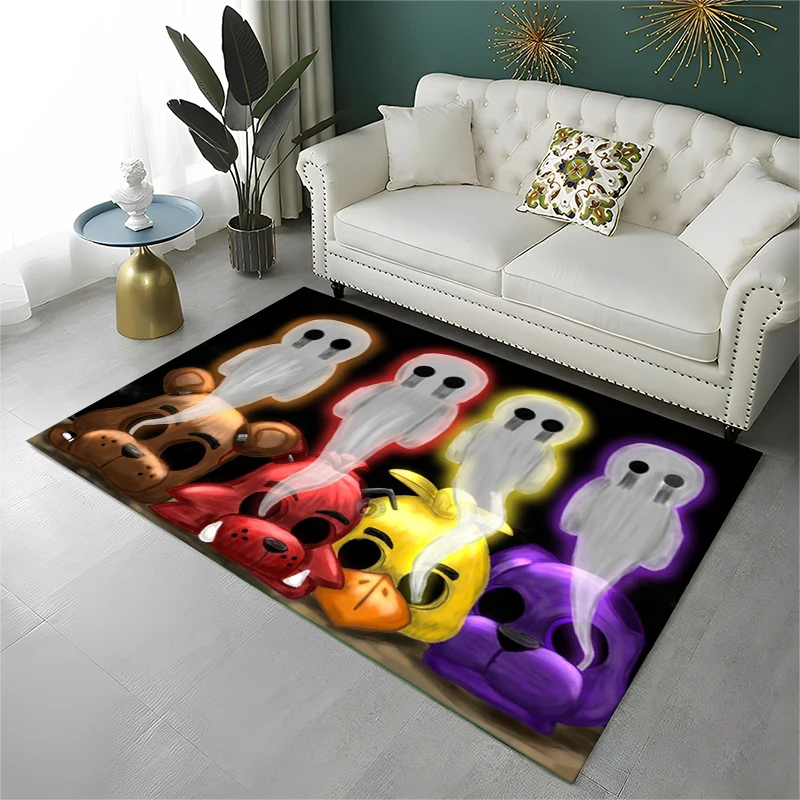 Classic F-FNAF Horror Game Freddy Carpet Rug for Playroom Bedroom ...