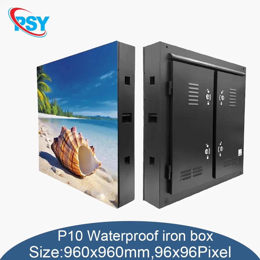 Outdoor LED Display Screen P10 P8 P5 Matrix Waterproof Iron Box Screen ...