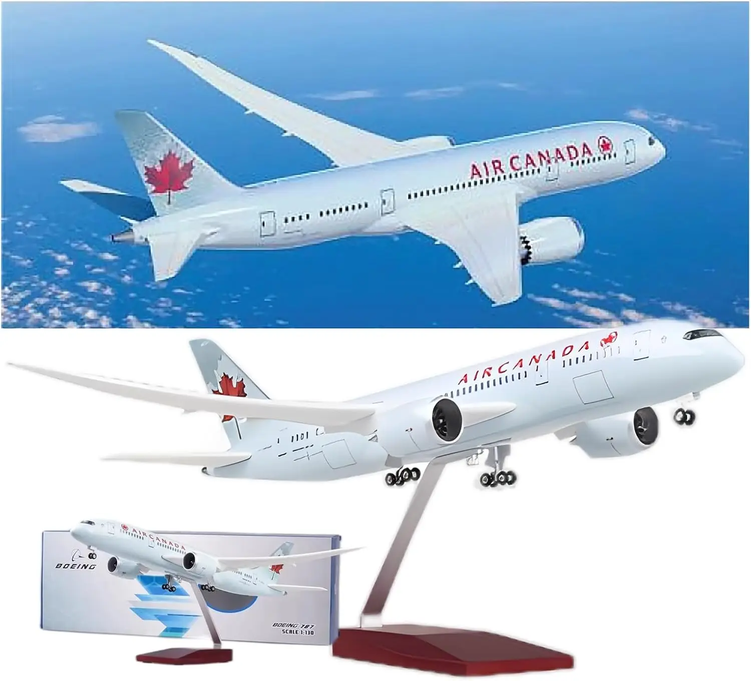 airplane toys for child B787 Air Canada Aircraft Model 43cm Scale Plane ...