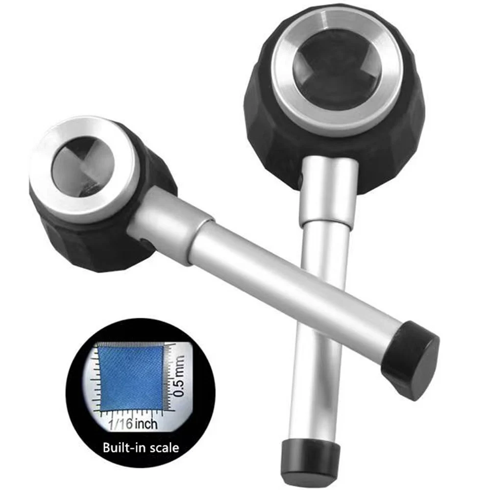 30X Handheld Metal Magnifiers Folding Magnifier Loupe Lens With LED ...