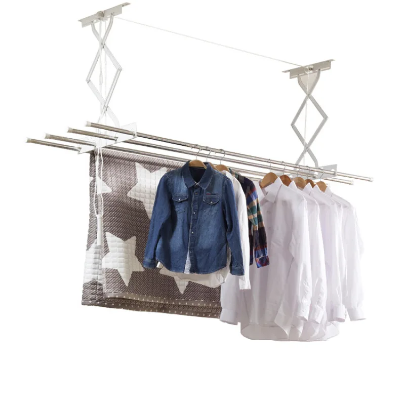 Balcony-hand-crank-drying-rack-lift-metal-drying-retractable-spray ...