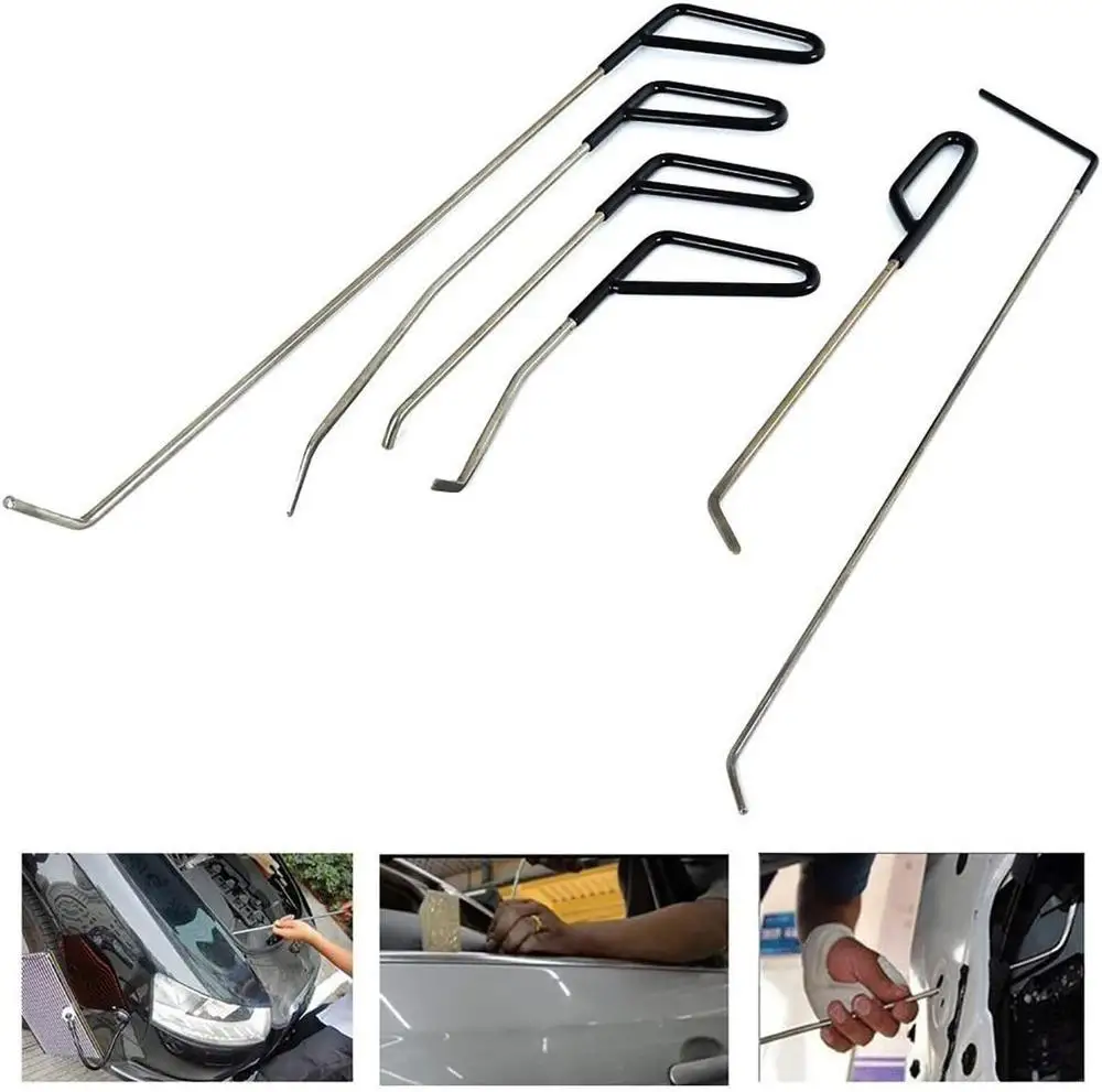 1-Set-Stainless-Steel-Auto-Body-Dent-Repair-Tool-Hail-Damage-Removal ...