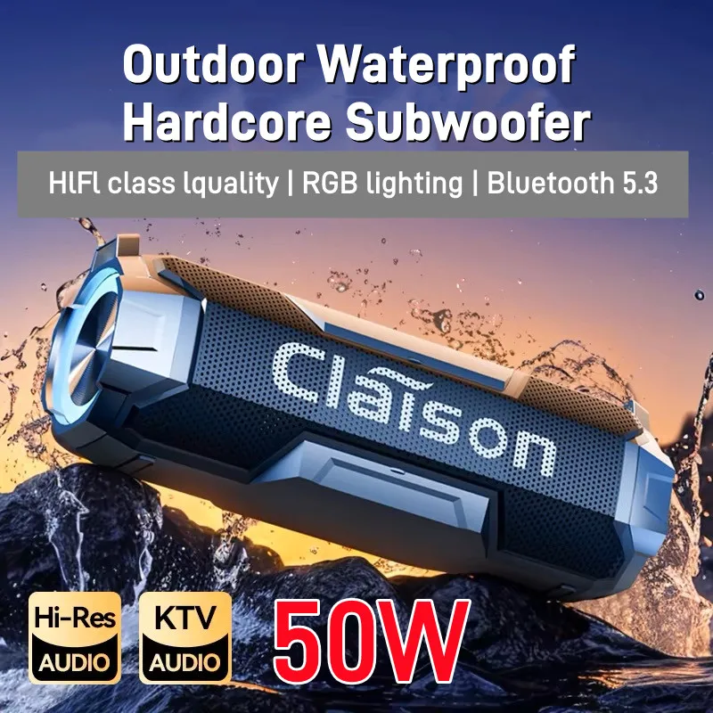Outdoor-Portable-Wireless-Bluetooth-Speaker-50W-High-power-Subwoofer ...