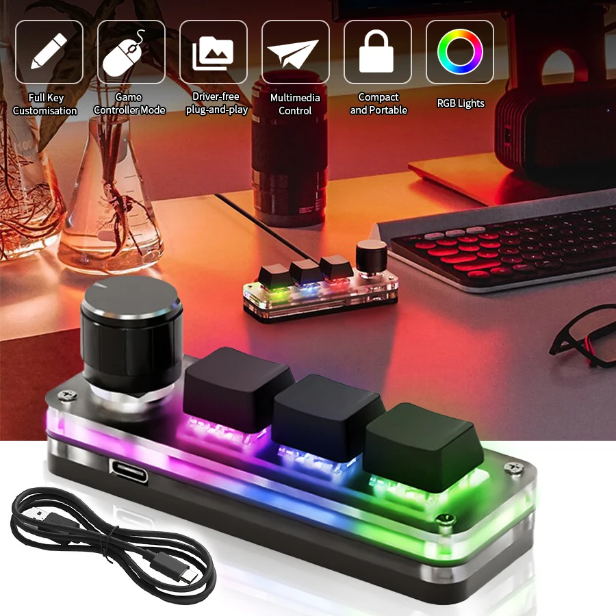 Macro-Mechanical-Keyboard-RGB-Mini-Gaming-Custom-Programming-Knob ...