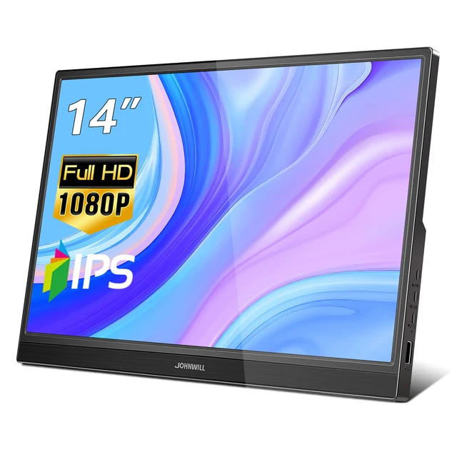 Monitor Portátil com Ecrã Tátil LCD, 14 polegadas, 1920x1080, IPS, Tipo ...