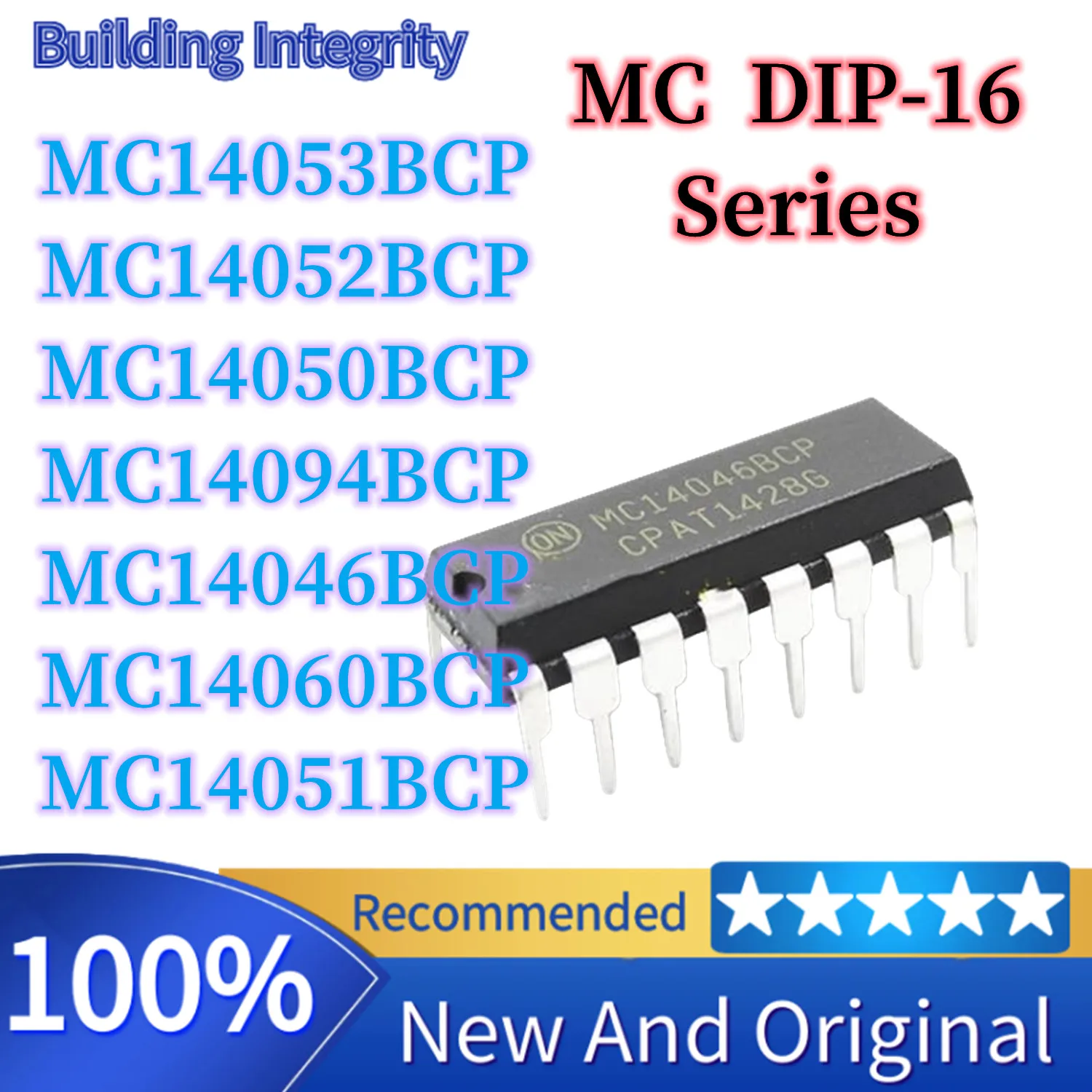 5pcs-MC14053BCP-MC14052BCP-MC14050BCP-MC14094BCP-MC14046BCP-MC14060BCP ...