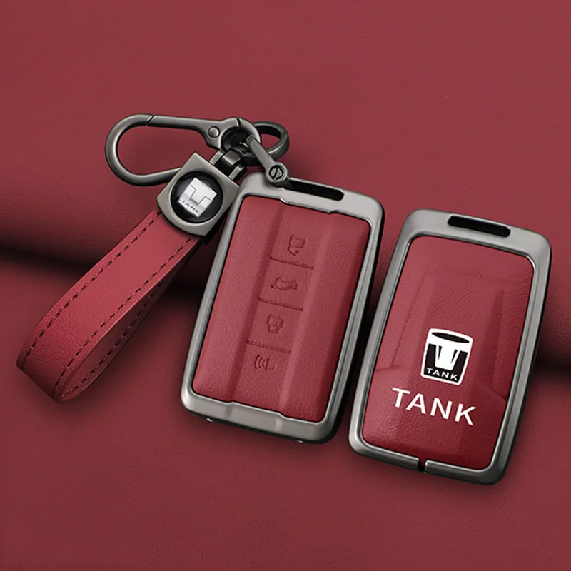 Zinc Alloy Leather Key Cover Case Set For Great Wall GWM WEY TANK 300 ...