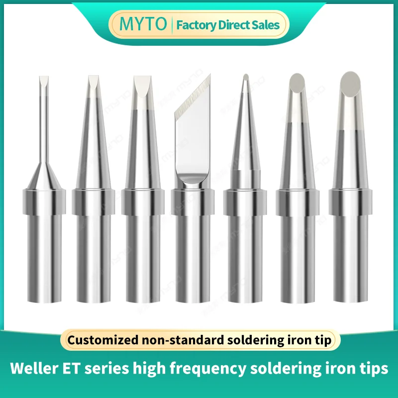 5PCS-Set-ET-Series-Soldering-Iron-Tip-For-Weller-WES50-51-Soldering ...
