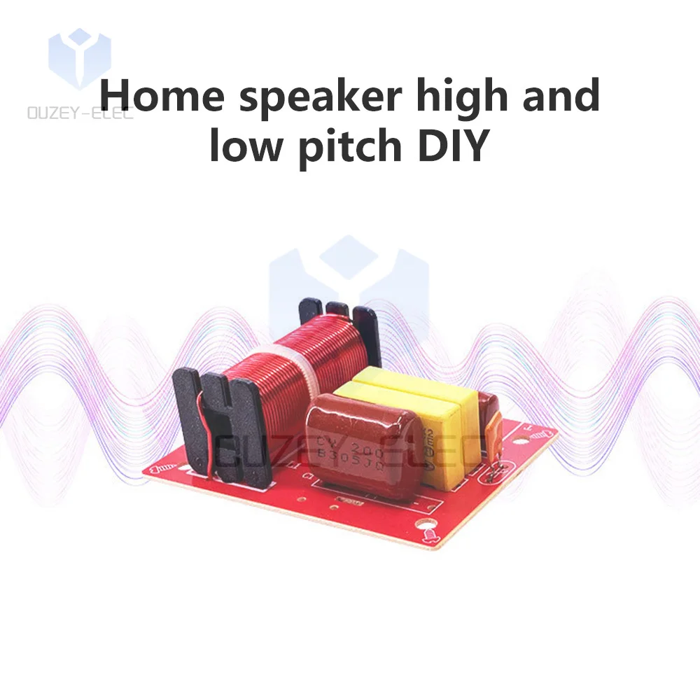 80W Speaker Frequency Divider Board DIY Module 2 Way Treble Bass Hi-Fi ...