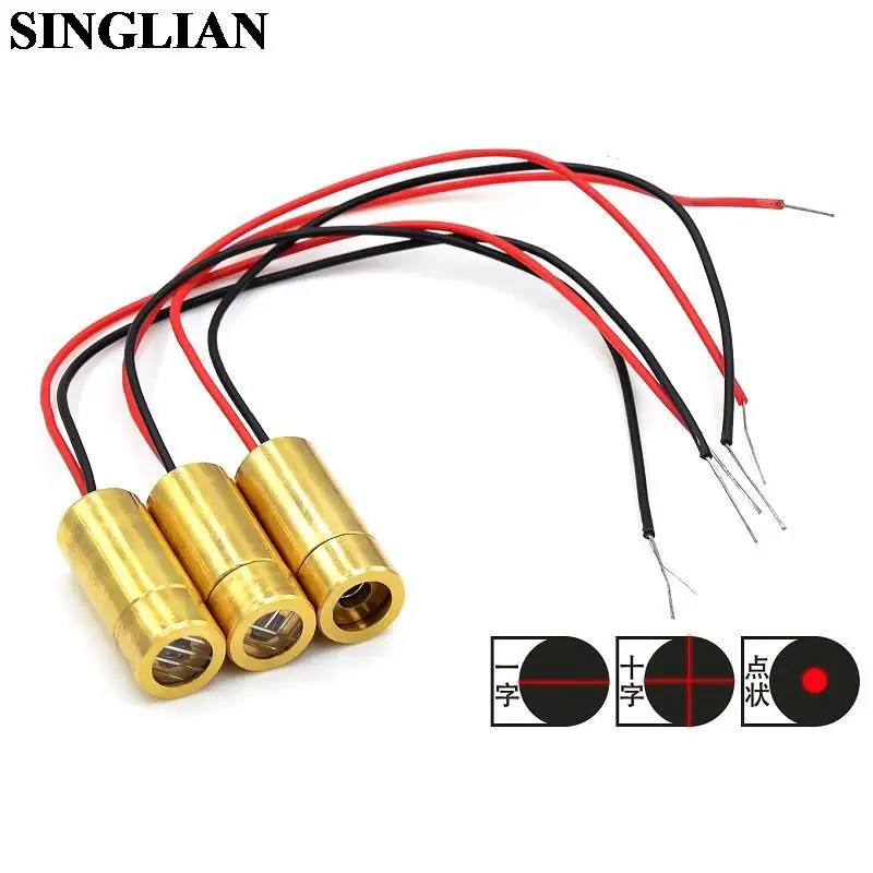 9MM-Laser-Head-650nm-Red-Straight-Cross-Dot-Laser-Tube-Laser-Diode ...