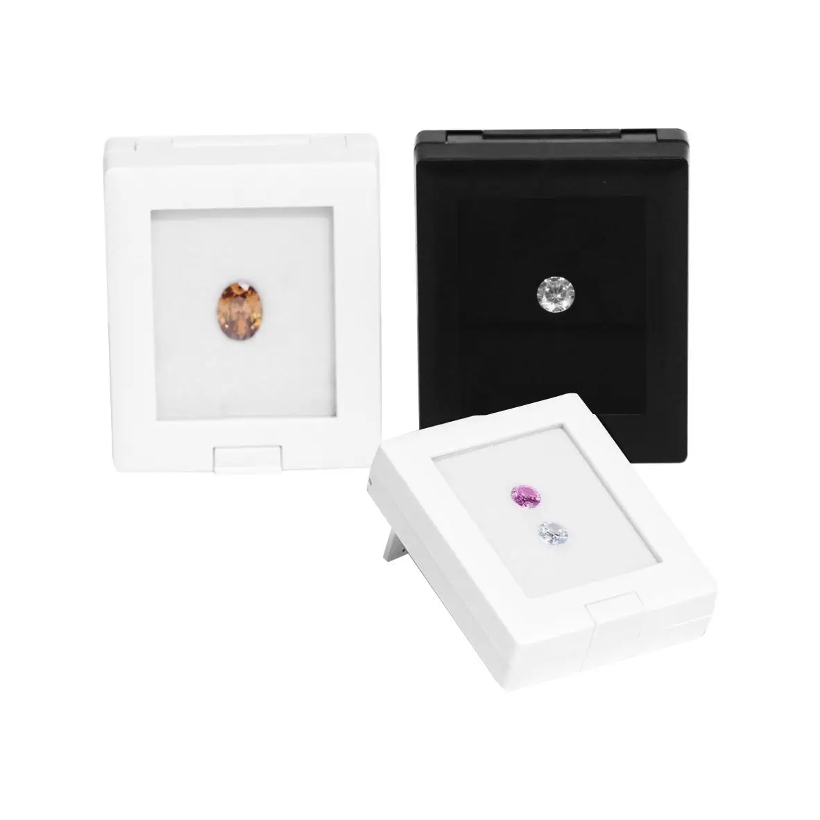 5pcs-Loose-Diamond-Gemstone-Display-Box-Show-Case-White-Black-Plastic ...