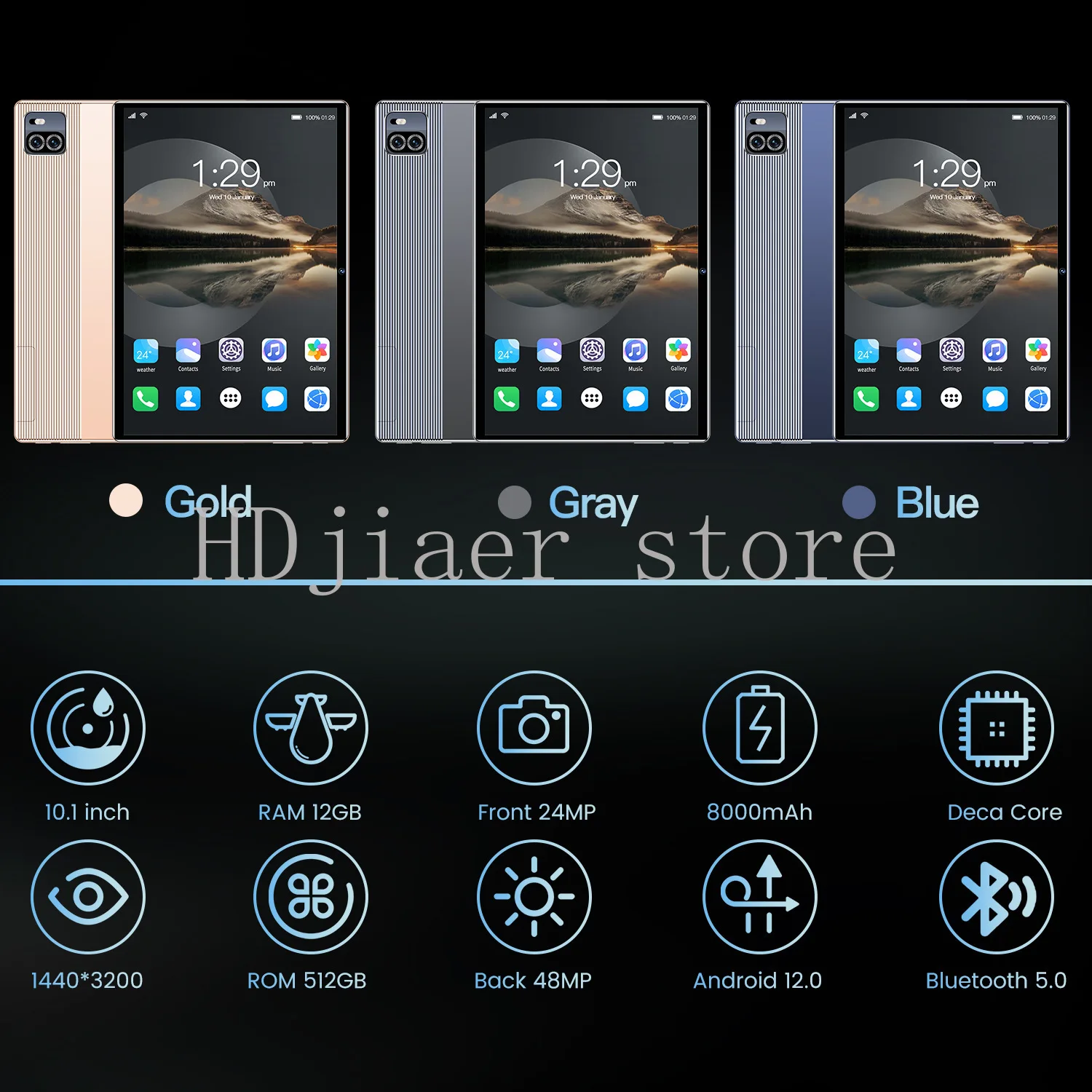 Tablet X101 z systemem Android 10 cali, ośmiordzeniowy 4G, pełna sieć ...