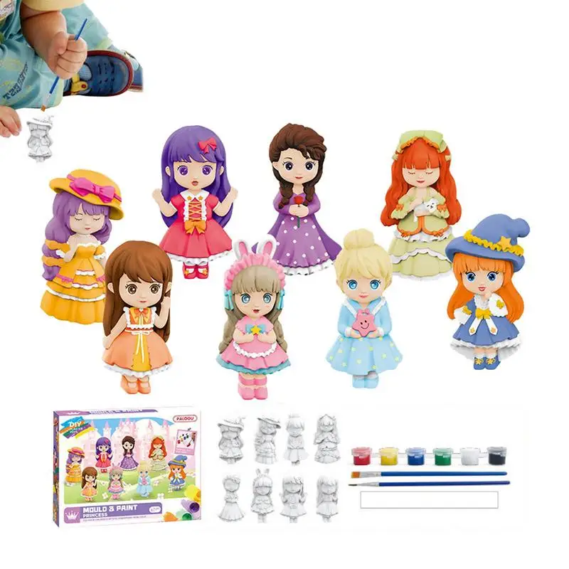 Plaster-Figurines-To-Paint-8Pcs-Paintable-Art-Activity-Set-For-Kids ...
