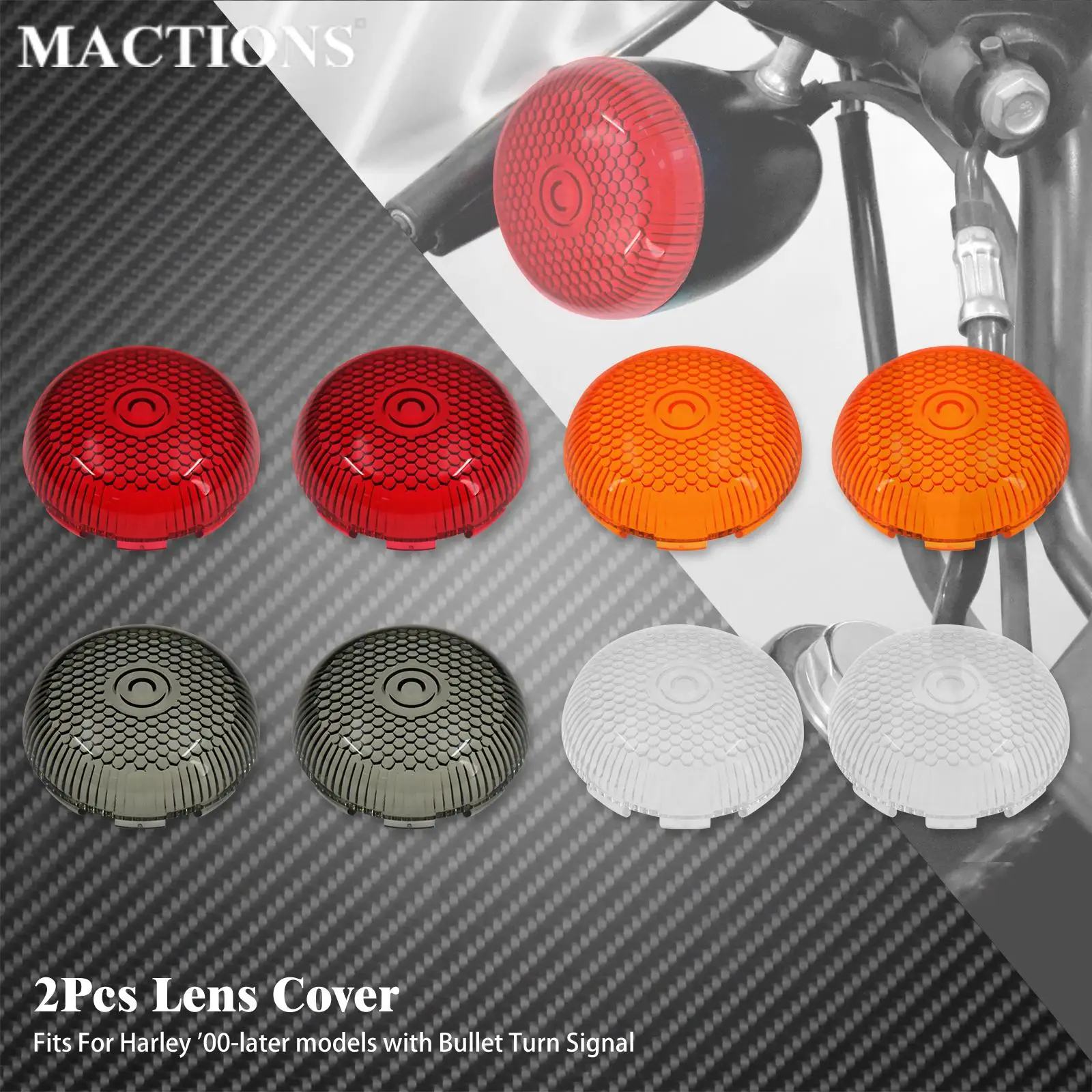 Motorcycle-Red-Somke-Clear-Orange-Turn-Signal-Light-Front-Rear-Bullet ...