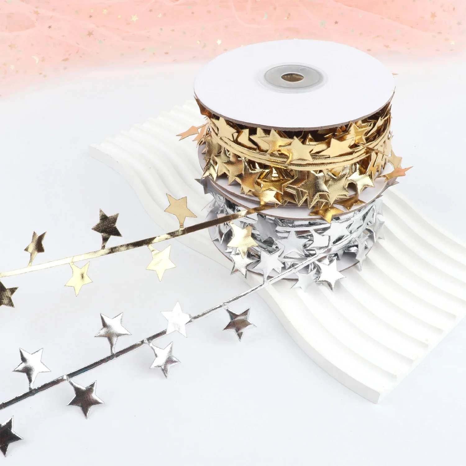 Star-Ribbon-Trim-Embellishment-Star-Decoration-Ribbons-Gift-Cake ...