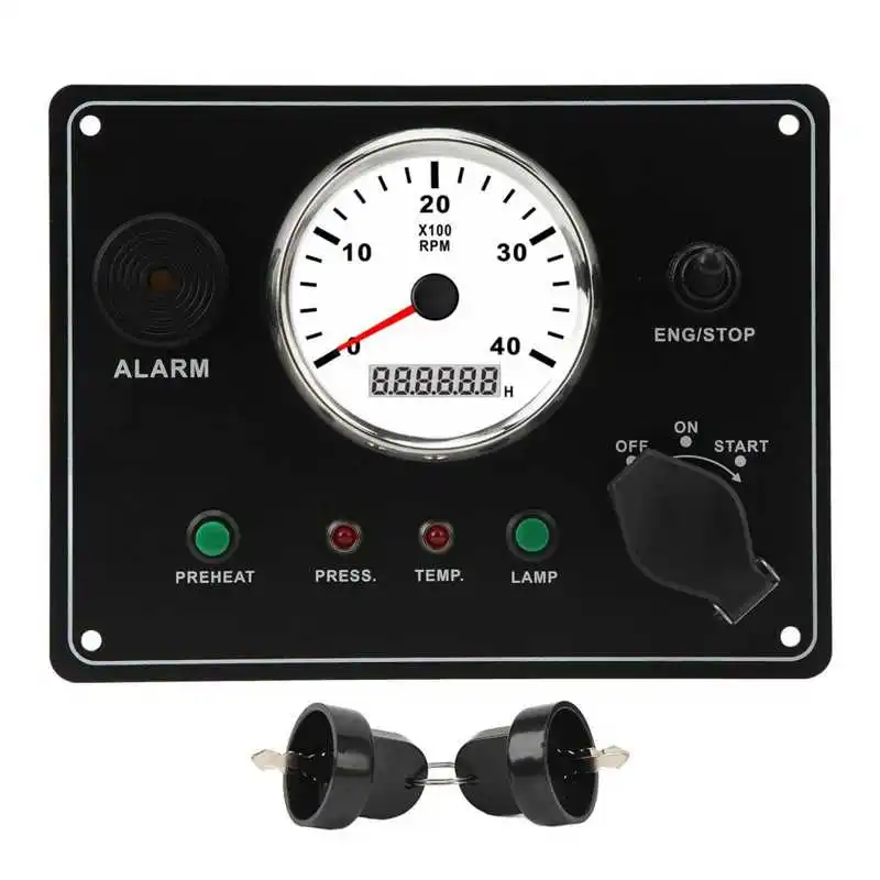 Boat Dash Instrument Panel with Tahcometer Multifunction 4000RPM ...