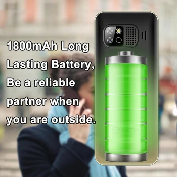 MKTEL OYE 3 Feature Phone 1.77inch Display 1800mAh Dual SIM Dual Standby MP3 MP4 FM Radio with ...