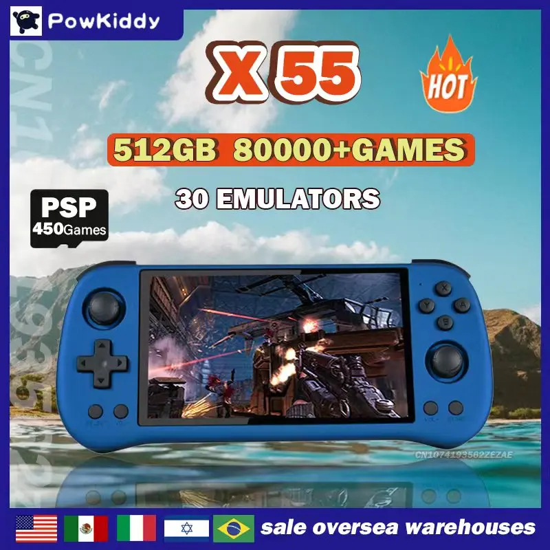 POWKIDDY-consola-de-juegos-port-til-X55-5-5-pulgadas-pantalla-IPS-de ...