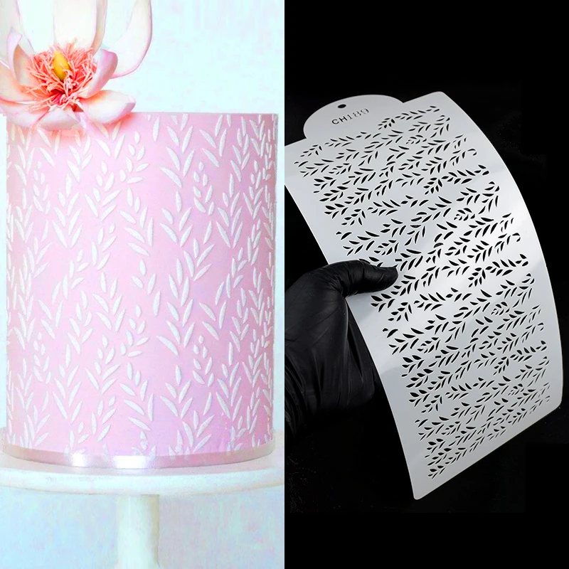 Cake-Stencil-Templates-Willow-Branch-Design-for-Wedding-Birthday-Party ...