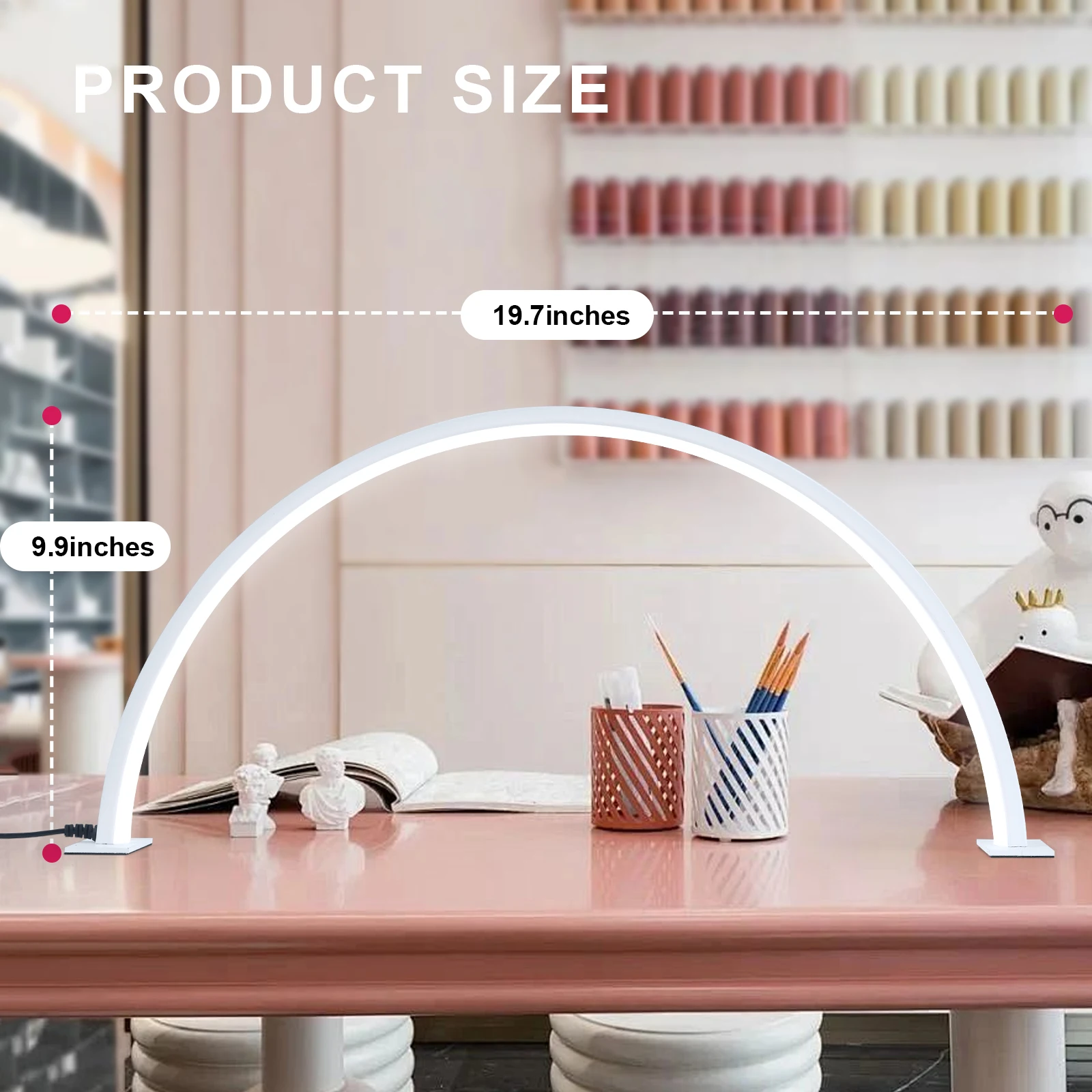 Beauty-salon-U-shaped-LED-desk-lamp-semi-monthly-lighting-fixture-eye ...