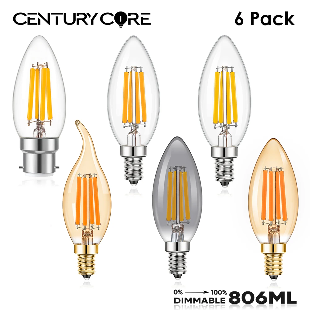 Candle-Light-C35-Led-Bulb-E14-Dimmable-220V-6W-Hight-Lumen-806LM ...