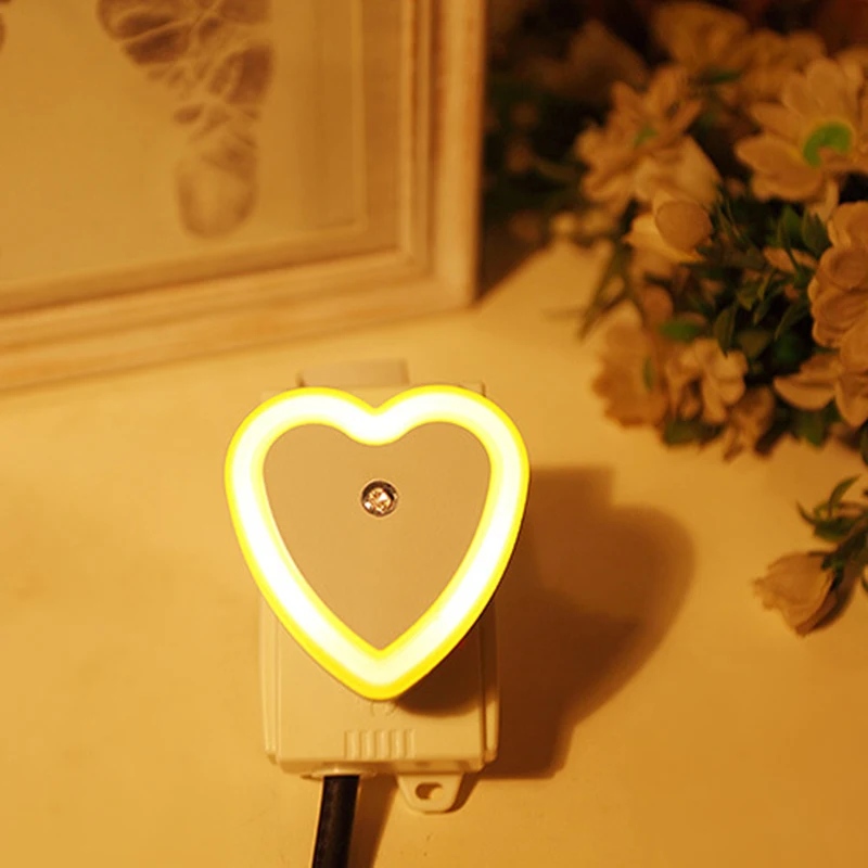 LED-Heart-shaped-Night-Lights-Wireless-Sensor-EU-US-Plug-Night-Ligh ...