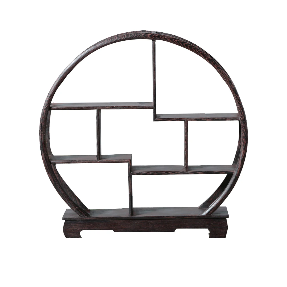 Rosewood-Crafts-Shelf-7-Compartment-Traditional-Chinese-Rosewood-Round ...