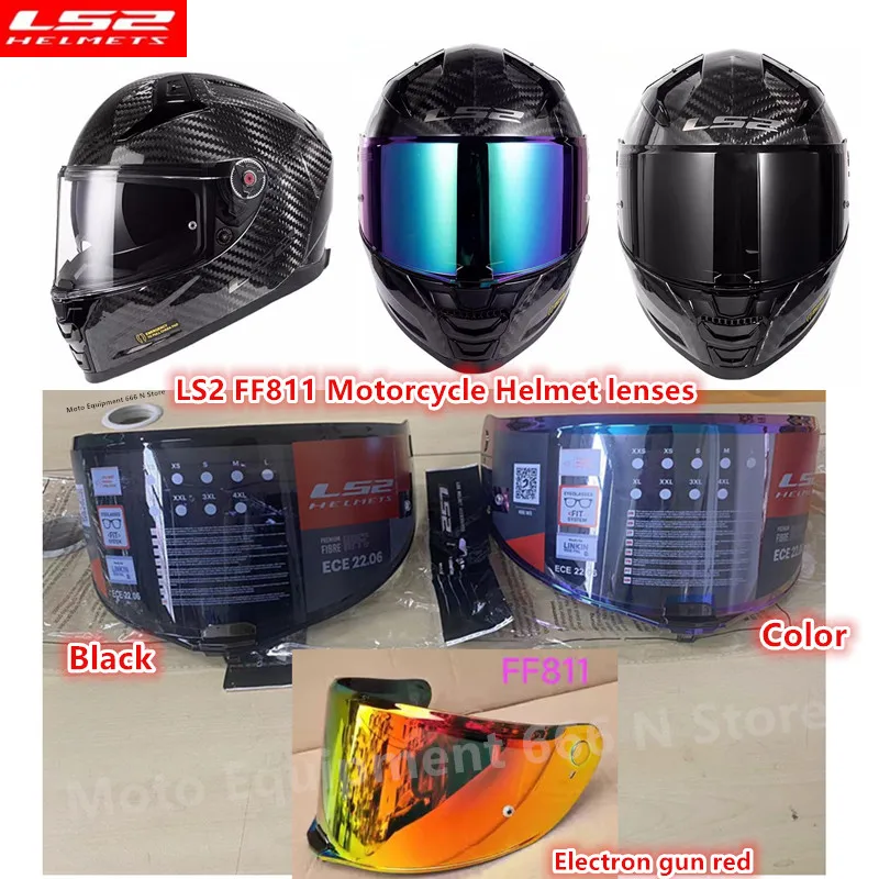 LS2-FF811-Visors-Full-Face-Motorcycle-Helmet-Color-Lens-Black-Silver ...