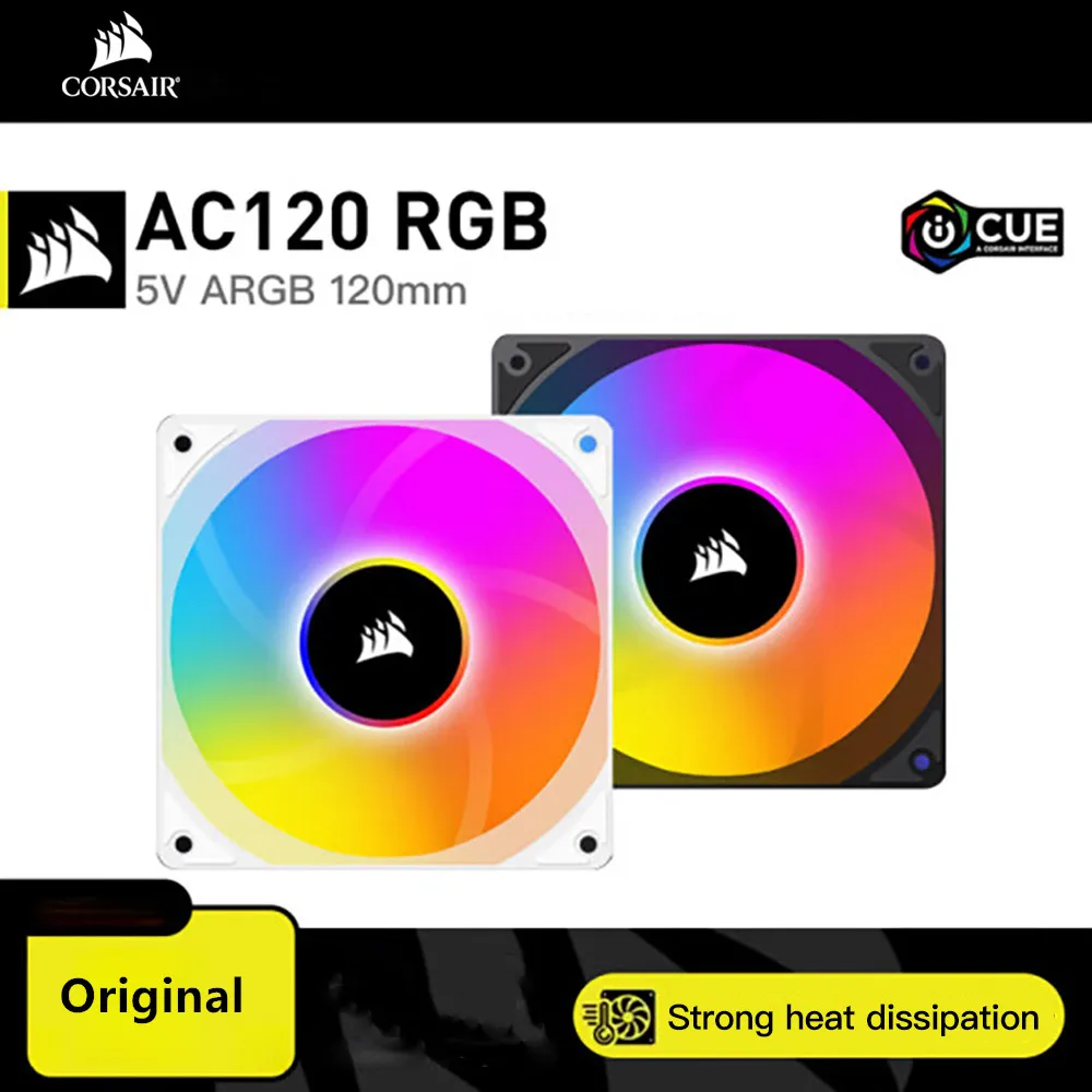 CORSIR AC120 RGB Fan Heat Sink High Air Flow Pressure/5V RGB High ...