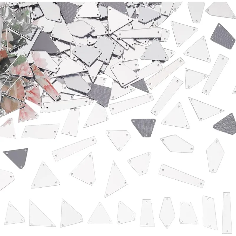 180pcs-10-Styles-Sew-on-Mirrors-Flat-Back-Acrylic-Sew-on-Stone ...