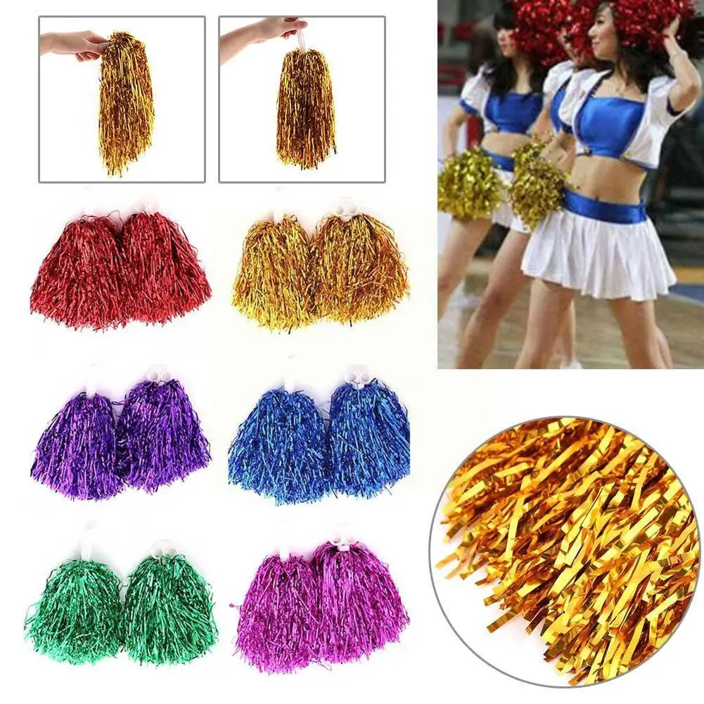 2pcs Cheer Dance Sport Competition Cheerleading Pom Poms Flower Ball ...