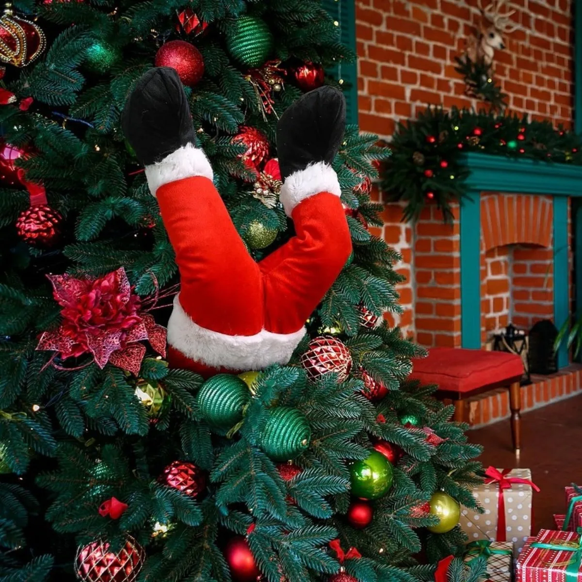 42CM-Hanging-Santa-Legs-Christmas-Fake-Leg-Ornament-Christmas-Elf-Legs ...