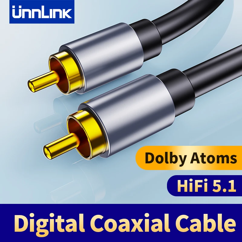 Unnlink-Cable-Coaxial-Digital-de-Audio-Hifi-5-1-Dolby-Atmos-para-barra ...