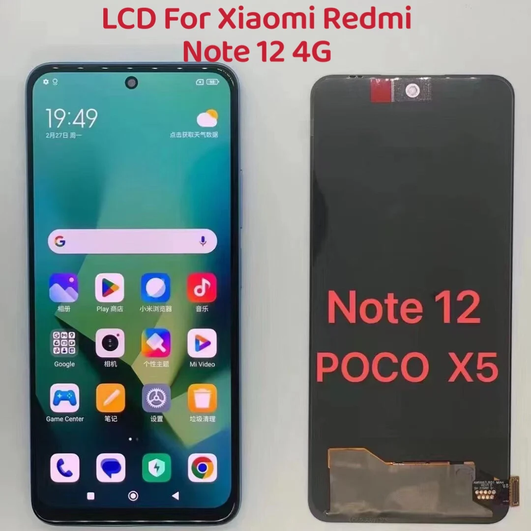AMOLED-TFT-Screen-For-Xiaomi-Redmi-Note-12-4G-23021RAAEG-23021RAA2Y-Lcd ...