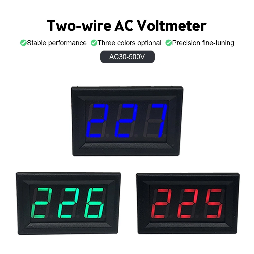 AC-30-500V-0-56-LED-Digital-Voltmeter-Voltage-Meter-Volt-Instrument ...