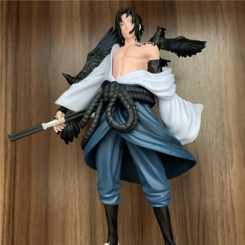 Naa NARUTO Figure Sasuke Sharingan Crow Standing PVC Figure NARUTO ...