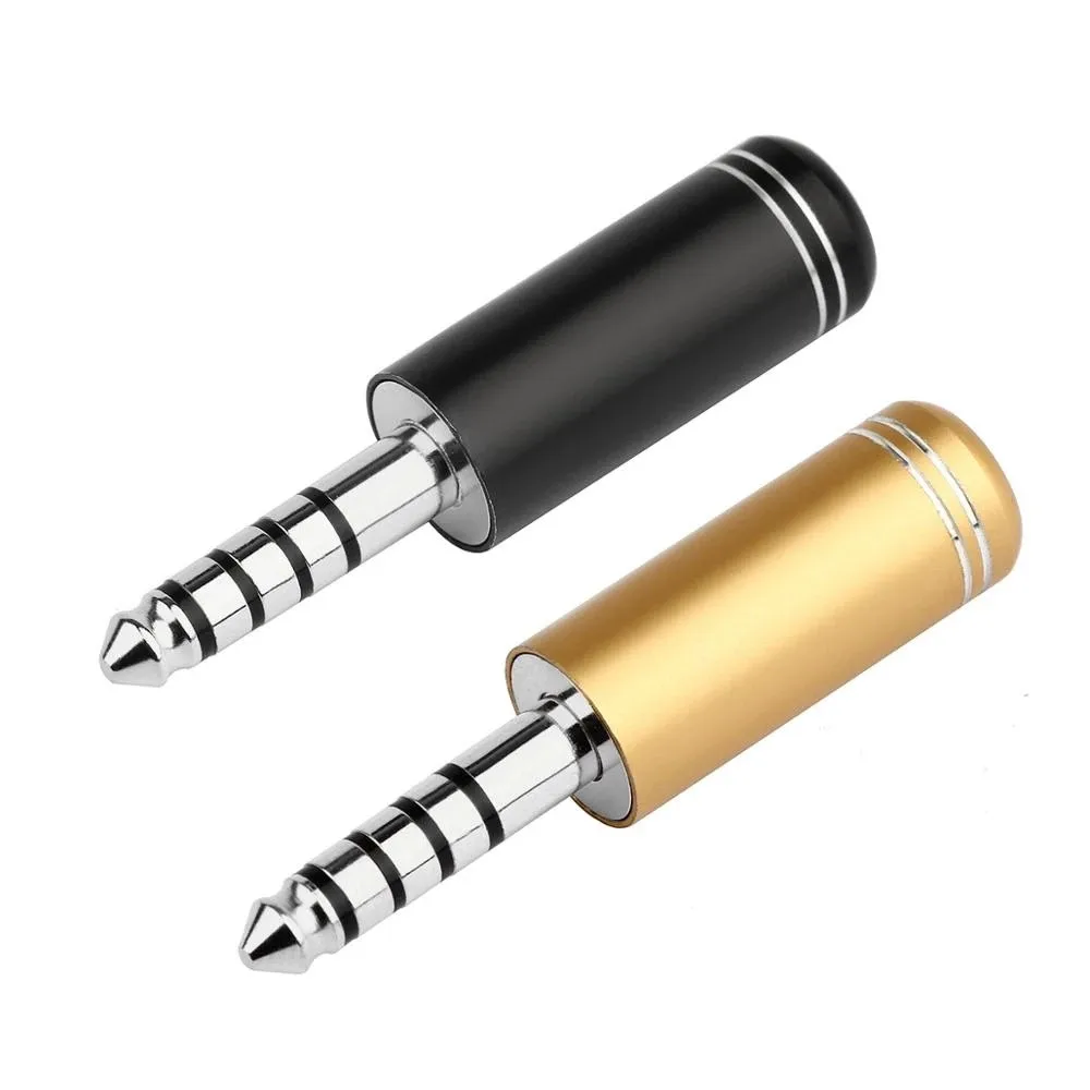 4-4mm-Headphone-Plug-5-Poles-Copper-Gold-Rhodium-Plated-Audio-Jack-DIY ...