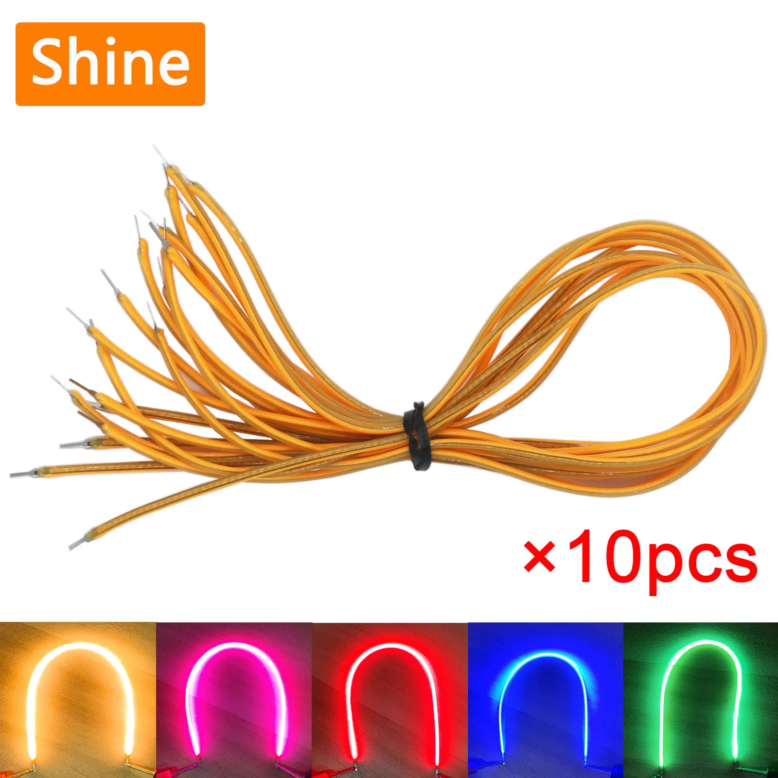 10-Uds-filamento-LED-Flexible-3V-COB-38mm-60mm-95mm-80mm-130mm-145mm ...
