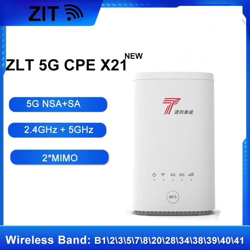 Original Brand New 5g Product Cpe Zlt X21 Wifi Router Wireless Router With Sim Card 5g Dual ...