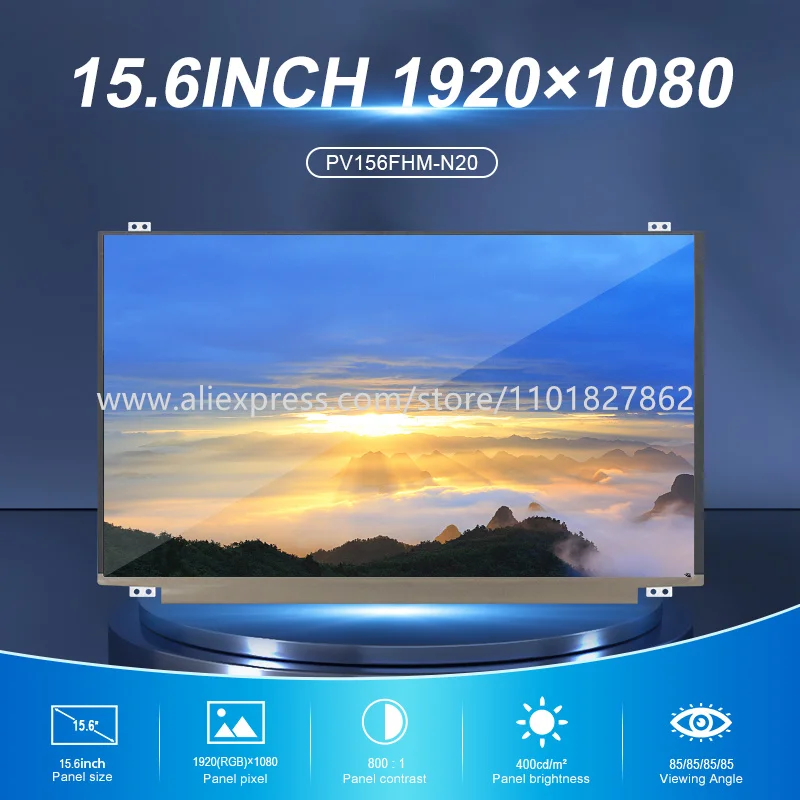 15.6 Inch TFT LCD Display Module PV156FHM N20 30 Pins eDP Laptop Panels ...