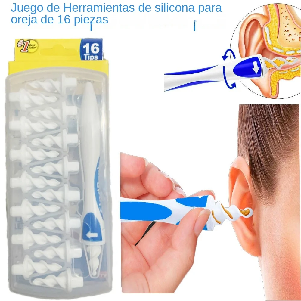 Limpiador de cera en espiral para oídos, utensilios para el cuidado del ...