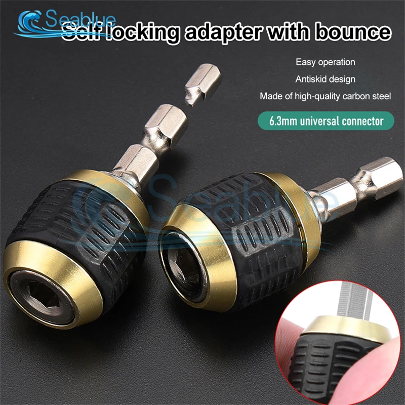 50/60/150mm Keyless Drill Chuck Screwdriver Impact Driver Adaptor 1/4 ...