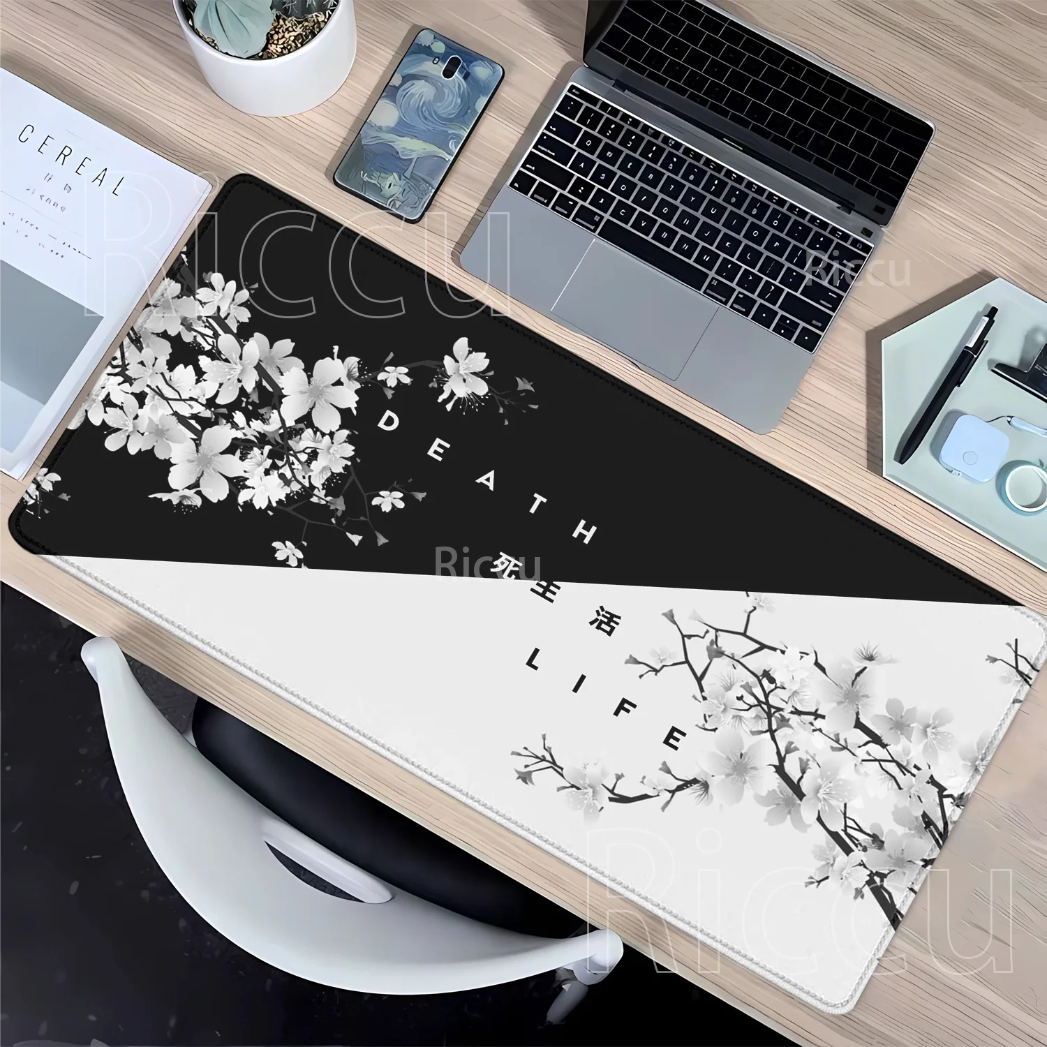 Mouse Pad Life and Death Black and White Large E-sport Game Mousepad ...