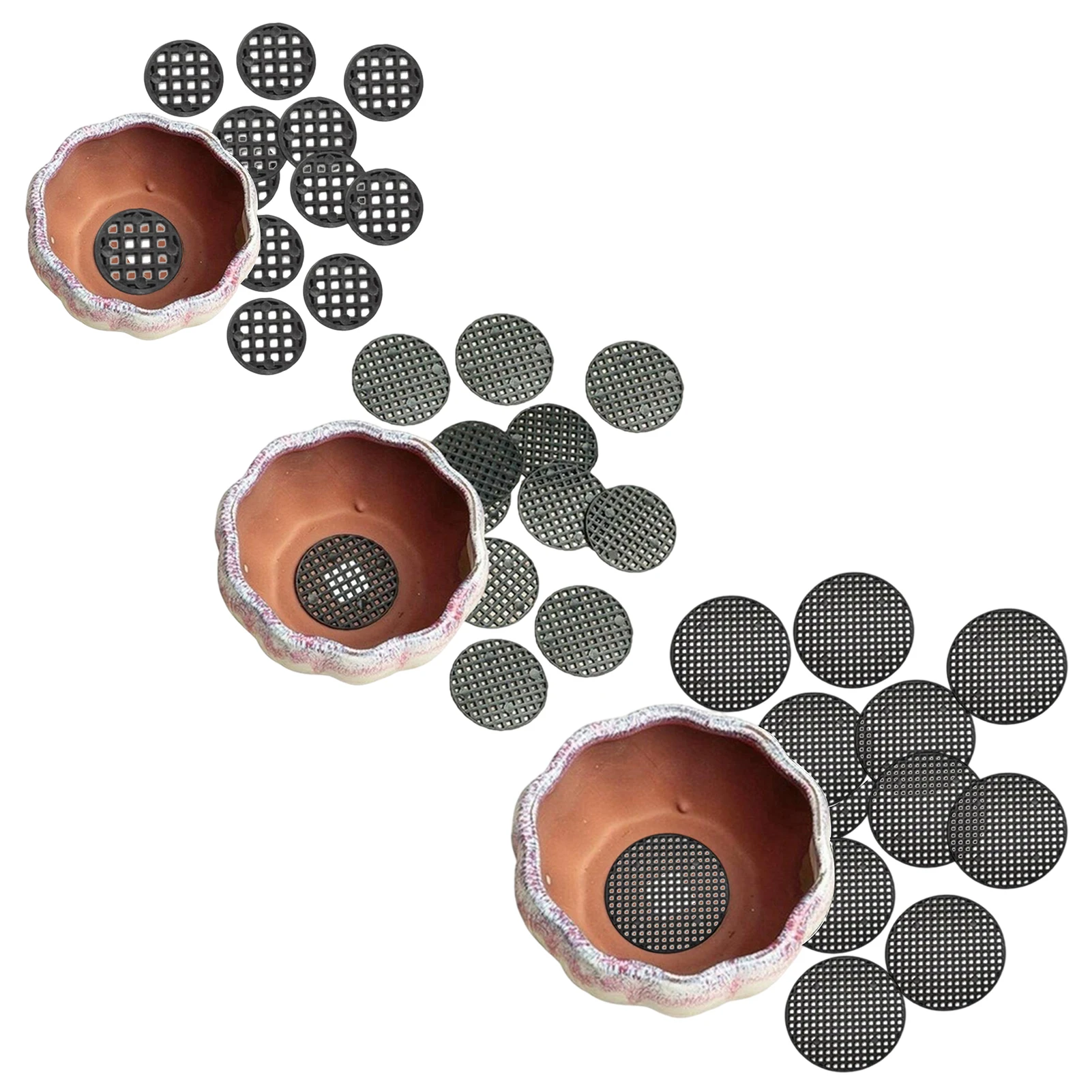 Mesh For Plant Pots 5 Pack Flower Pot Hole Mesh Pads 5 Trianu Rigid ...